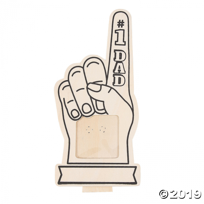Color Your Own #1 Dad Finger Picture Frames (Per Dozen) | GlowUniverse.com