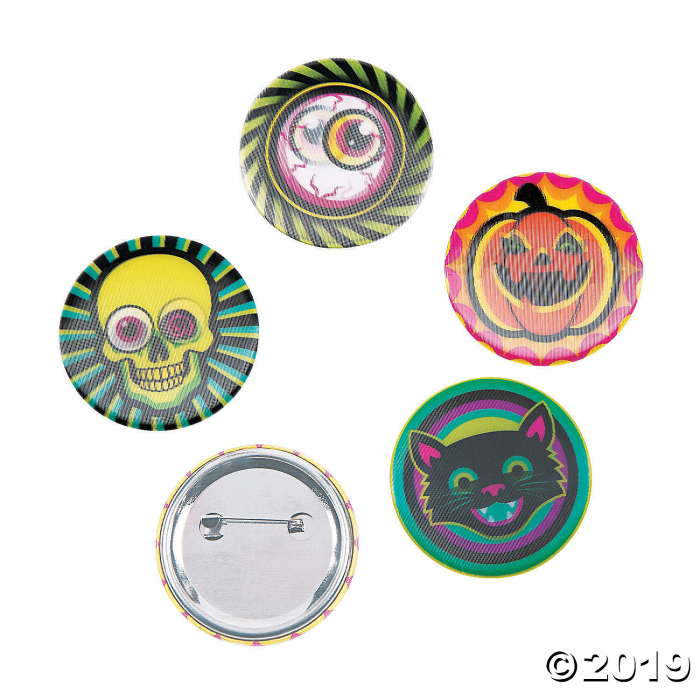Lenticular Spookadelic Mini Buttons (48 Piece(s)) | GlowUniverse.com