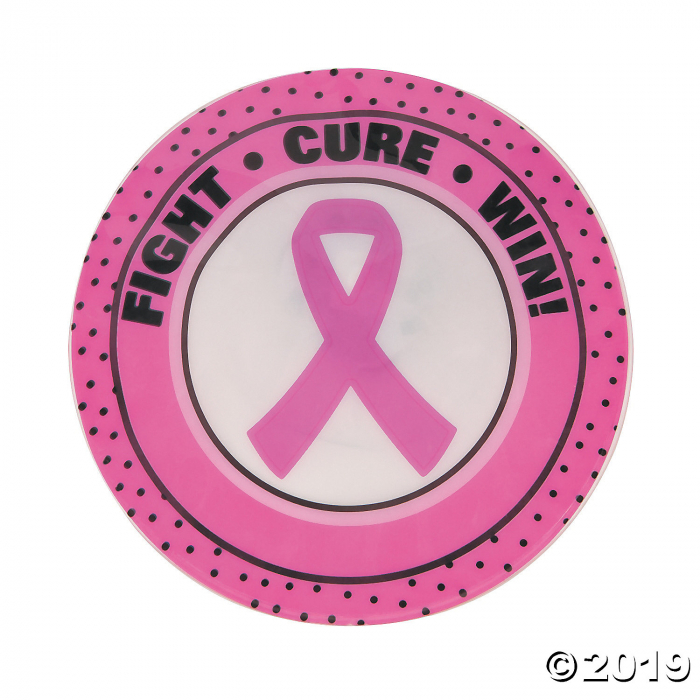 Pink Ribbon Light-Up Sticker Badges (Per Dozen) | GlowUniverse.com
