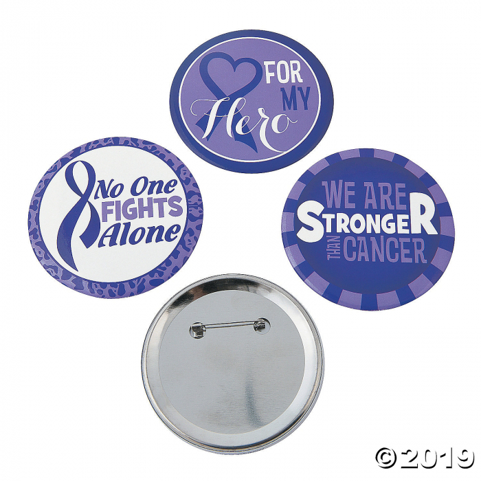 Walk All Night Purple Awareness Ribbon Buttons (24 Piece(s ...