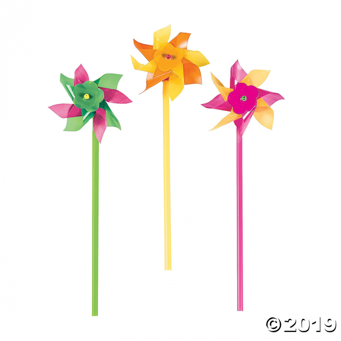 Bright Neon Pinwheels (72 Piece(s)) | GlowUniverse.com