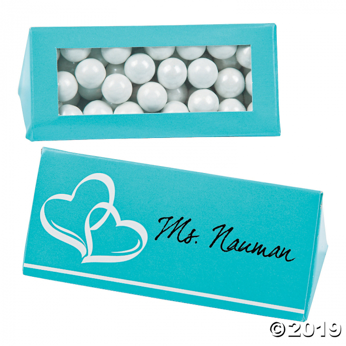 Turquoise Wedding Place Card Favor Boxes (50 Piece(s)) | GlowUniverse.com