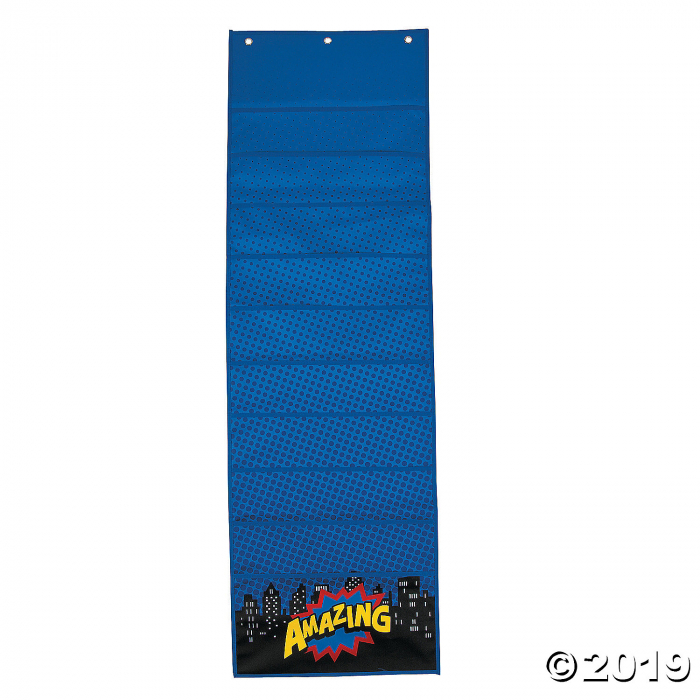 Superhero File Folder Storage Pocket Chart (1 Piece(s)) | GlowUniverse.com