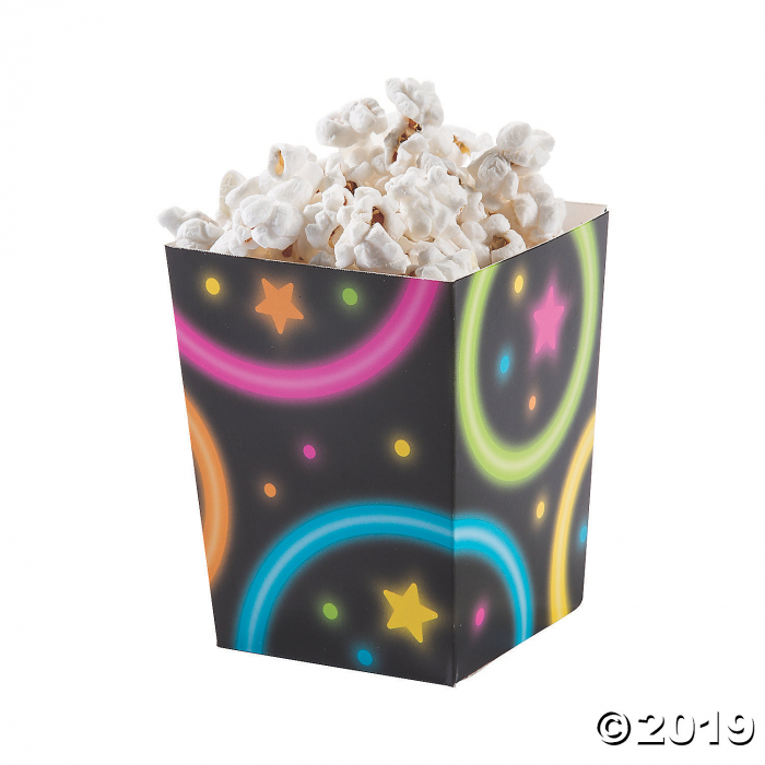 Mini Neon Glow Party Popcorn Boxes (24 Piece(s)) | GlowUniverse.com