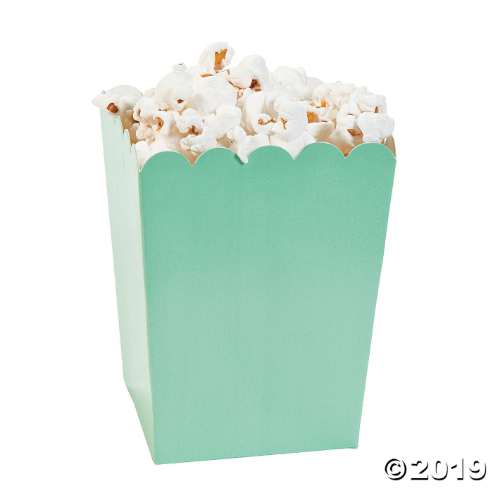 Mini Mint Green Popcorn Boxes (24 Piece(s)) | GlowUniverse.com
