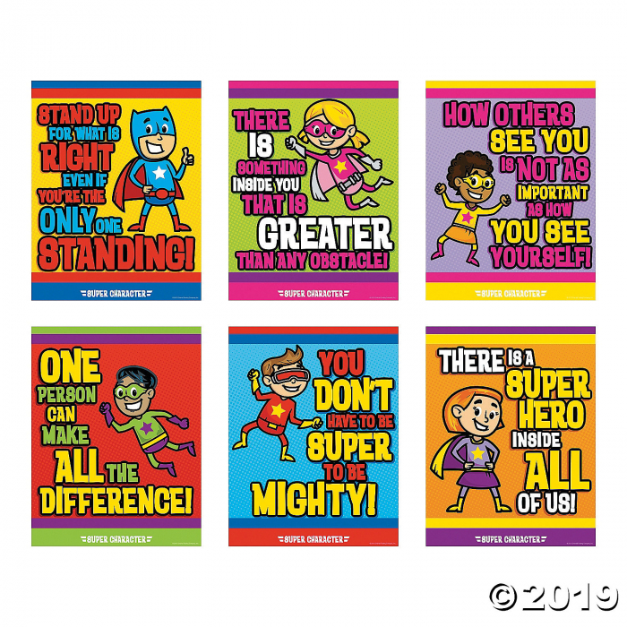 Superhero Character Poster Set (6 Piece(s)) | GlowUniverse.com