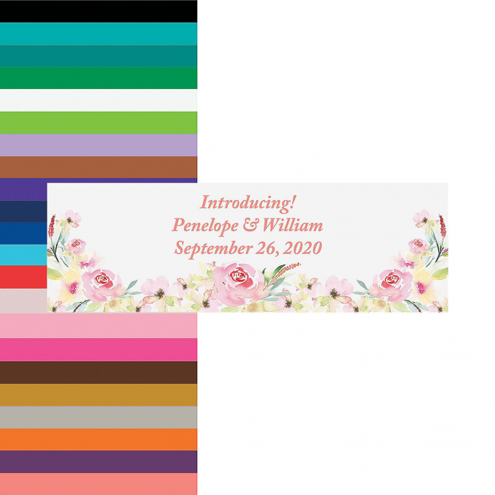 Personalized Small Garden Wedding Vinyl Banner (1 Piece(s ...