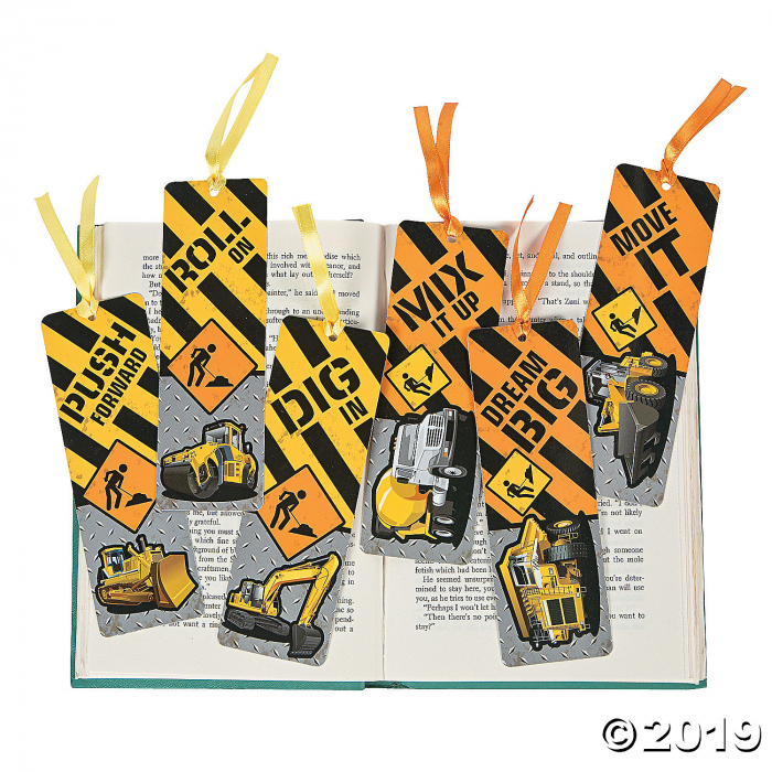 Laminated Construction Bookmarks (48 Piece(s)) | GlowUniverse.co.uk