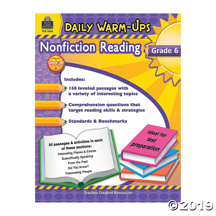 Daily Warm-Ups: Nonfiction Reading - Grade 6 (1 Piece(s ...