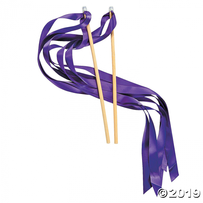 Purple Ribbon Wands (24 Piece(s)) | GlowUniverse.com