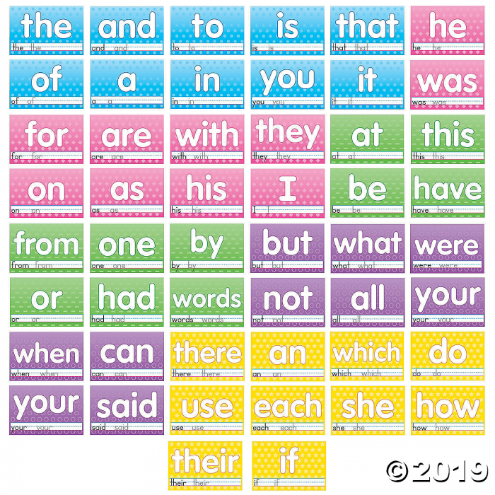 Sight Word Learning Mats (25 Piece(s)) | GlowUniverse.com