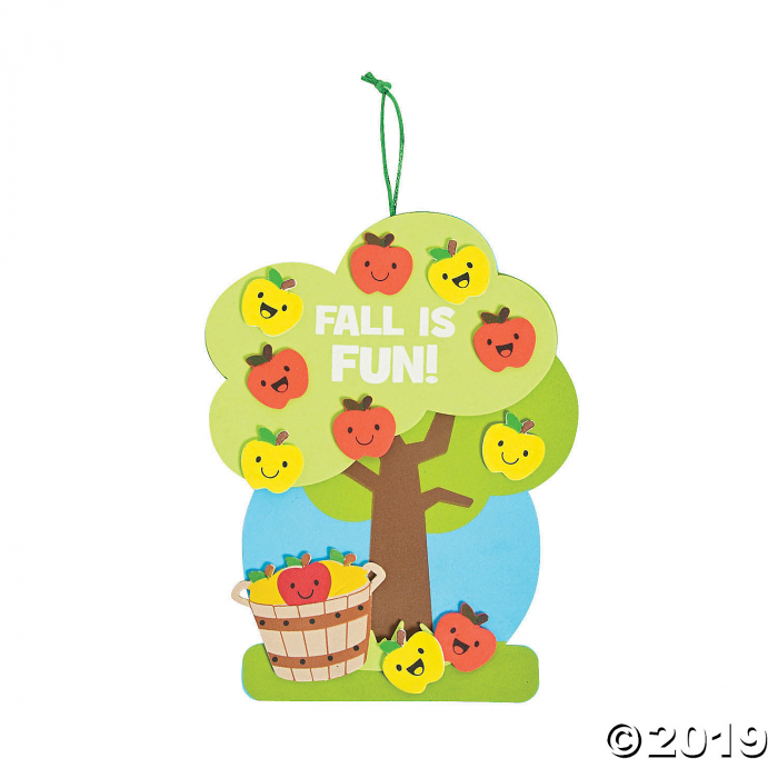 Fall Apple Tree Sign Craft Kit (Makes 12) | GlowUniverse.com