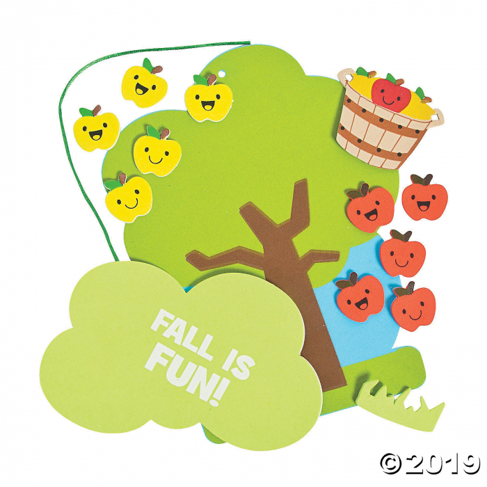Fall Apple Tree Sign Craft Kit (Makes 12) | GlowUniverse.com