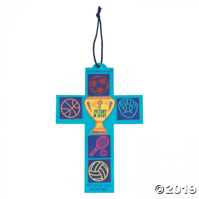 Sports VBS Cross Sign Craft Kit (Makes 12) | GlowUniverse.com