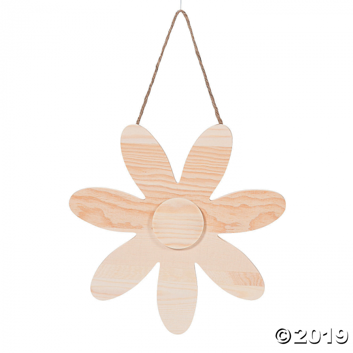 DIY Unfinished Wood Flower Sign (1 Piece(s)) | GlowUniverse.com