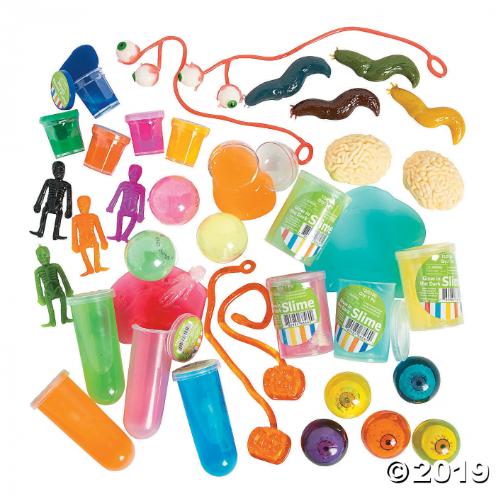 Halloween Sticky Toy & Slime Assortment (150 Piece(s)) | GlowUniverse.com