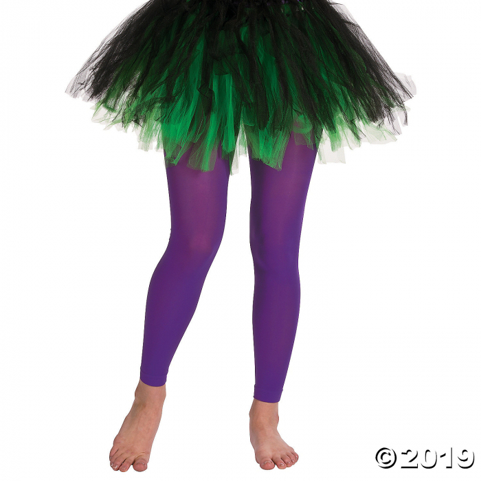 Purple Team Spirit Footless Tights (1 Piece(s)) | GlowUniverse.com