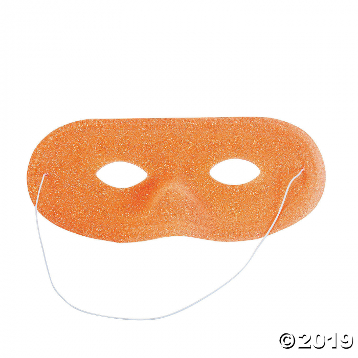 Orange Glitter Masks (Per Dozen) | GlowUniverse.com