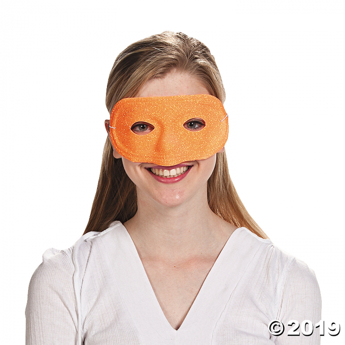 Orange Glitter Masks (Per Dozen) | GlowUniverse.com