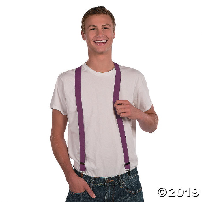 Purple Team Spirit Suspenders (1 Piece(s)) | GlowUniverse.com