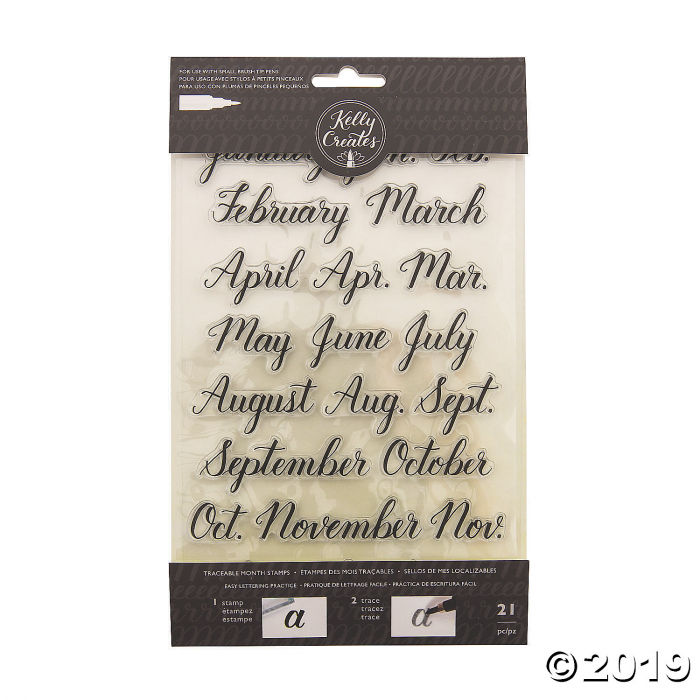 American Crafts Kelly Creates Month Traceable Stamps (21 Piece(s ...