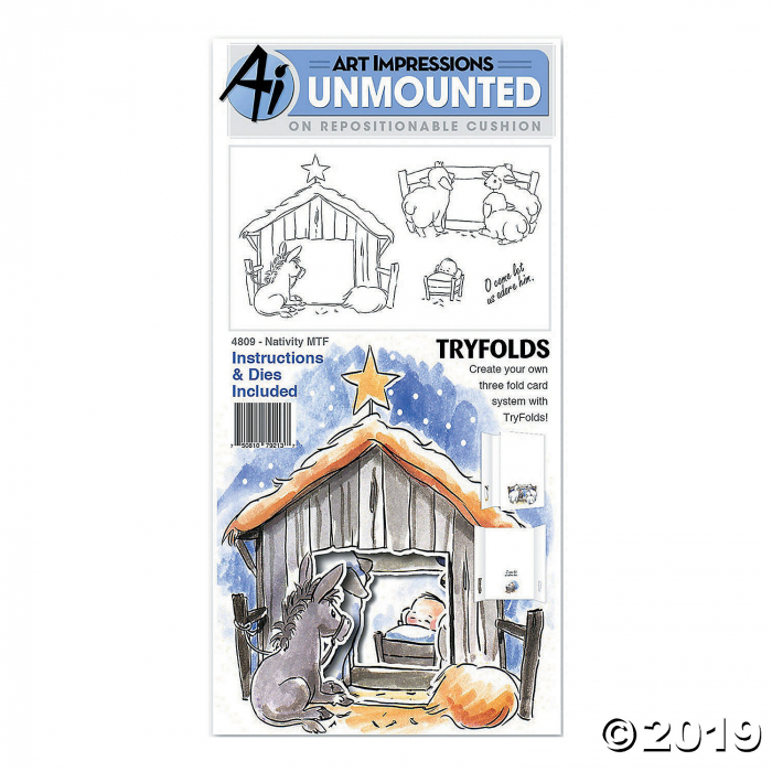 Mini Tryfolds Stamp & Die Set-Nativity (1 Set(s)) | GlowUniverse.com