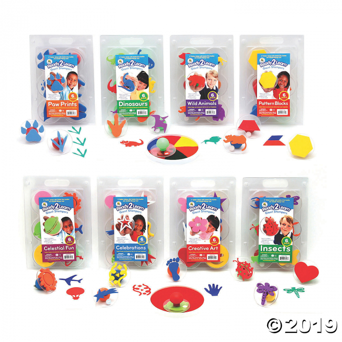 Center Enterprises® Ready2Learn Giant Stampers Collection, 8 Sets (1 ...