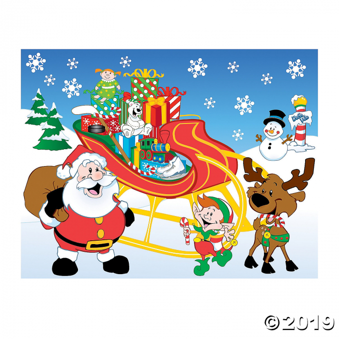 Fill Santa's Sleigh Sticker Scenes (Makes 12) | GlowUniverse.com