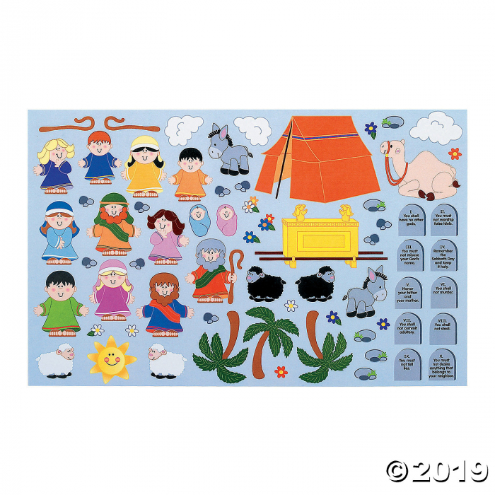 Giant Ten Commandments Sticker Scenes (Makes 12) | GlowUniverse.com