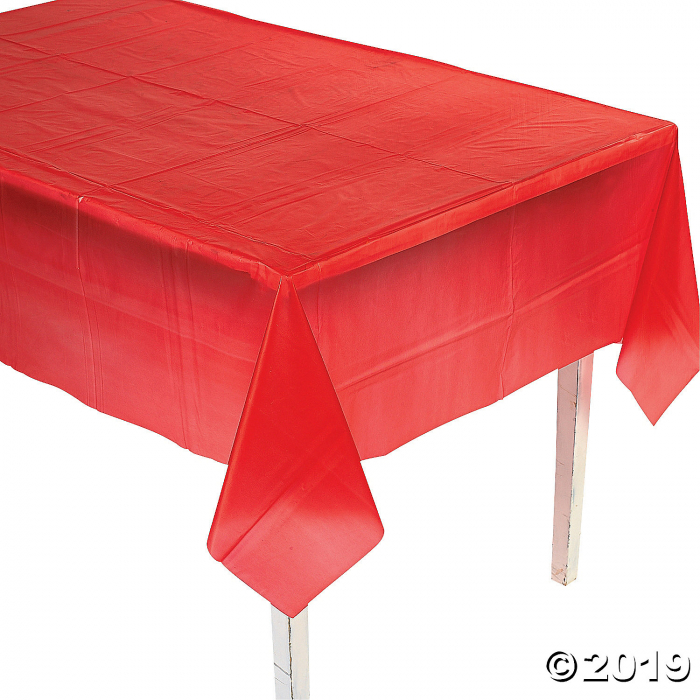 Red Plastic Tablecloth | GlowUniverse.com