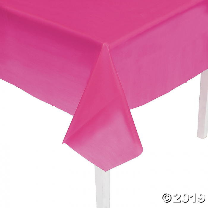 Hot Pink Plastic Tablecloth | GlowUniverse.com