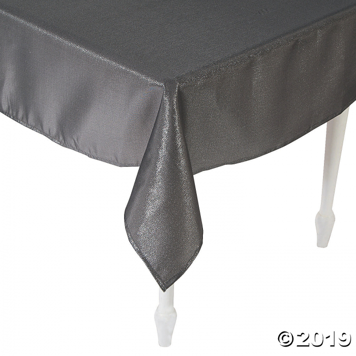 Pewter Metallic Polyester Tablecloth - 60" x 84 (1 Piece(s ...