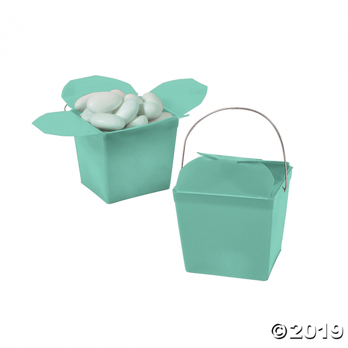 Mini Mint Green Takeout Boxes (Per Dozen) | GlowUniverse.com