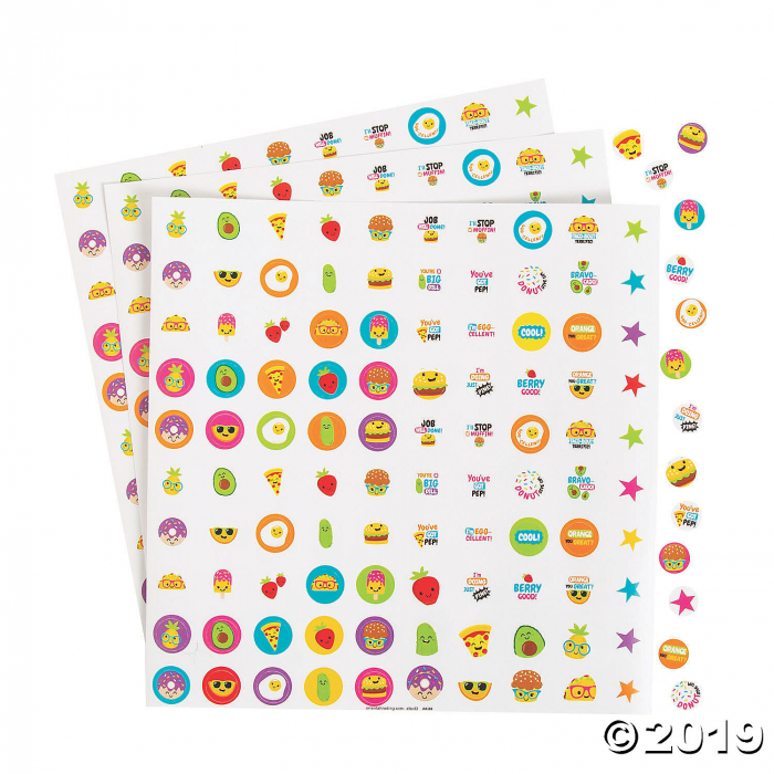 Funtastic Food Friends Mini Stickers (8 Sheet(s)) | GlowUniverse.com
