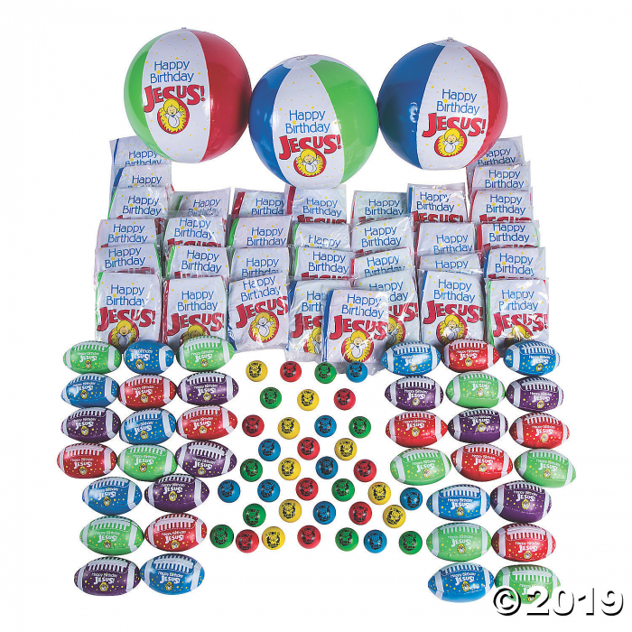 Happy Birthday Jesus Ball Assortment (1 Unit(s)) | GlowUniverse.com