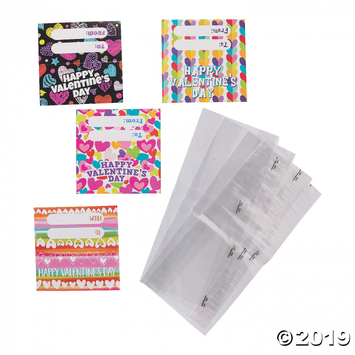 Valentine's Day Treat Bag Toppers with Bags (24 Piece(s ...