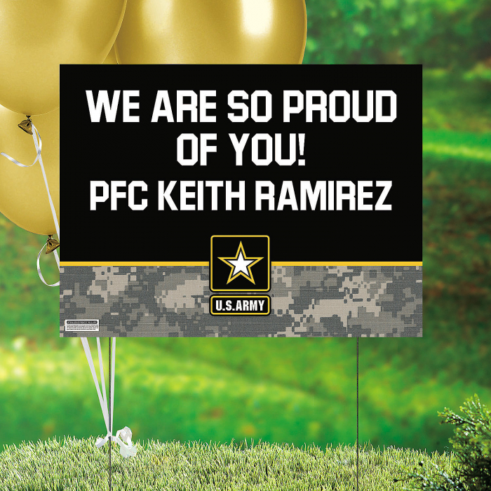 Personalized U.S. Army® We Are Proud of You Yard Sign (1 Piece(s ...