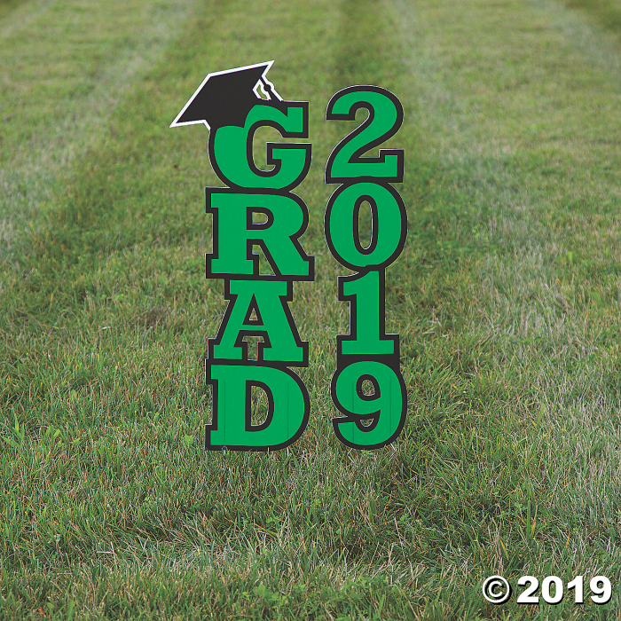 Green 2019 Grad Yard Signs (1 Set(s)) | GlowUniverse.com