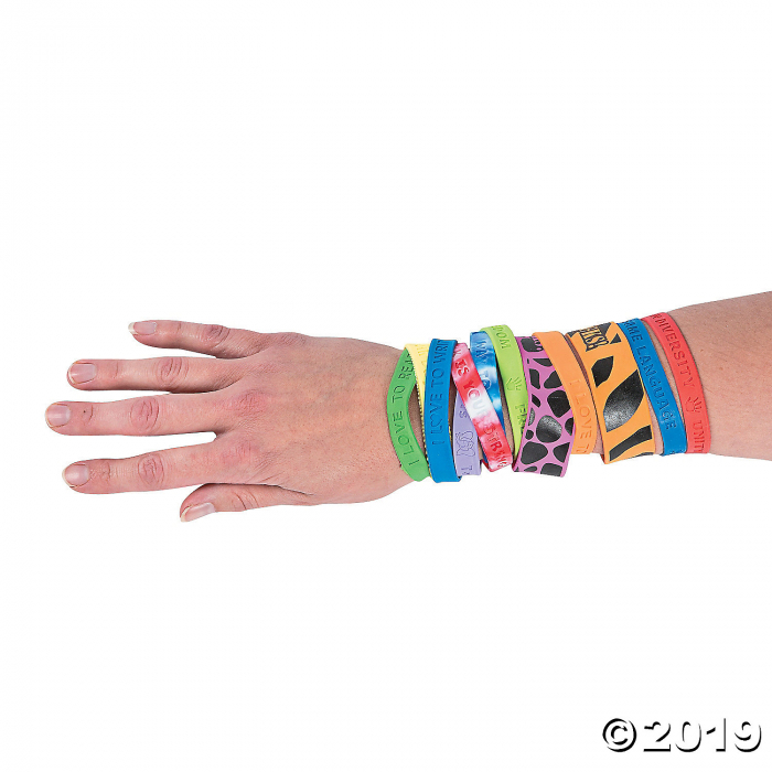 Classroom Rubber Bracelet Assortment (144 Piece(s)) | GlowUniverse.com