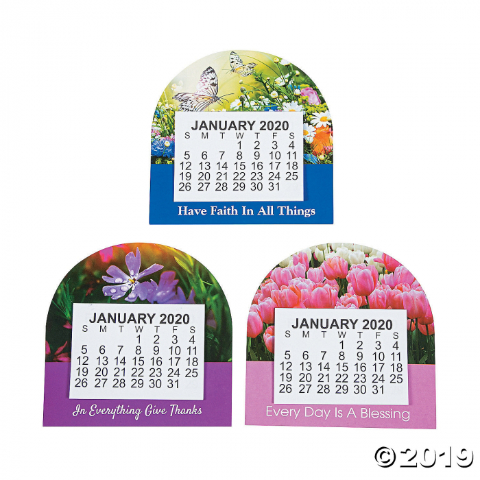 2020 Large Print Religious Floral Calendar Magnets (Per Dozen ...