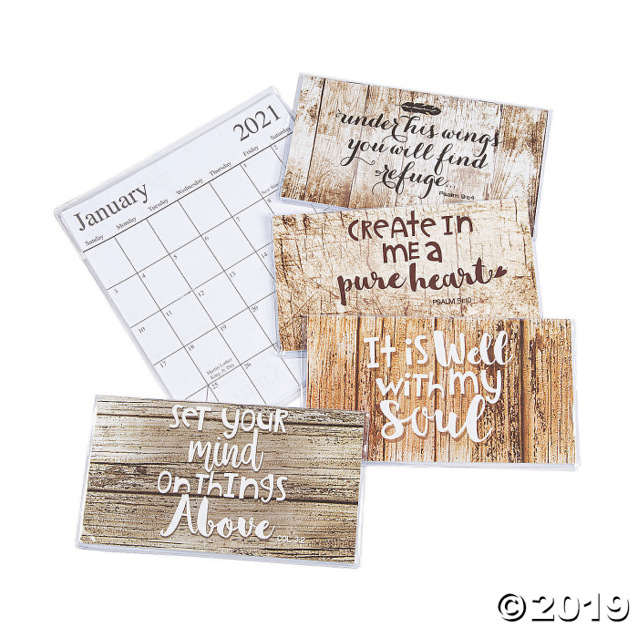 2020 - 2021 Rustic Faith Pocket Calendars (Per Dozen) | GlowUniverse.com