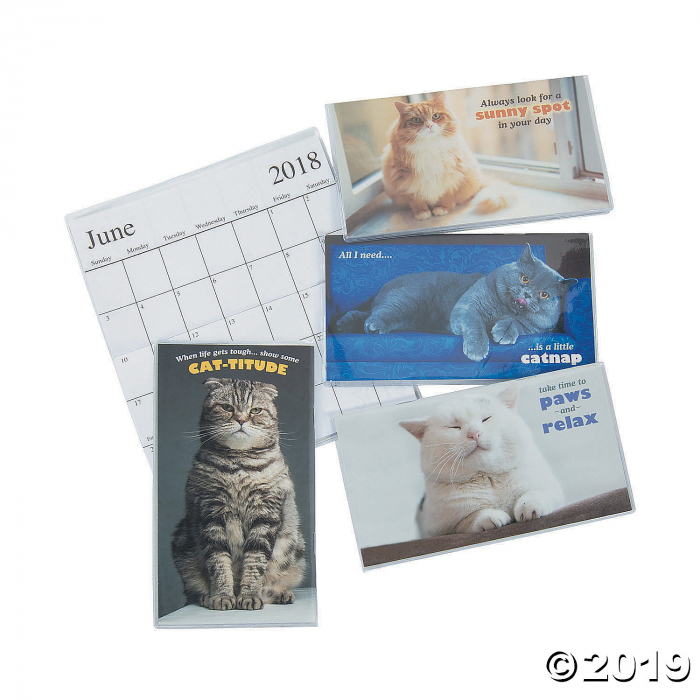 2018-2019 Fat Cat Pocket Calendars (Per Dozen) | GlowUniverse.com