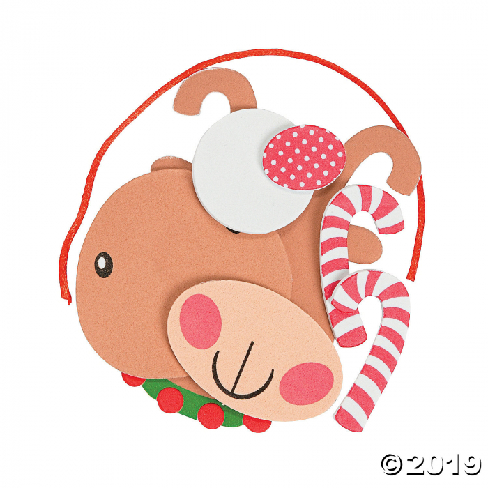 Candy Cane Antler Reindeer Ornament Craft Kit (Makes 12) | GlowUniverse.com