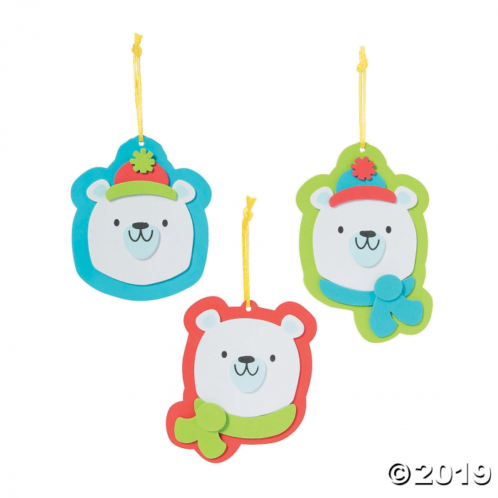Polar Bear Ornament Craft Kit (Makes 12) | GlowUniverse.com