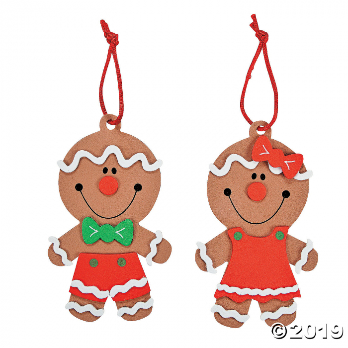 Big Head Gingerbread Christmas Ornament Craft Kit (Makes 12 ...