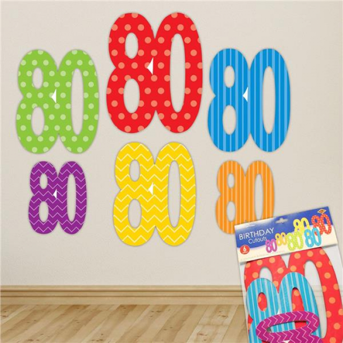 80 Cutout Decorations (Per 6 pack) | GlowUniverse.com