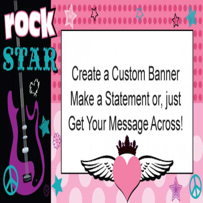 Rock Star Custom Banner - 24 x 48 | GlowUniverse.com