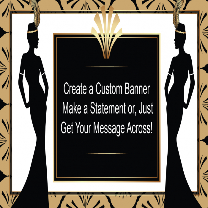 Deco Flappers Custom Banner - 36 x 72 | GlowUniverse.com