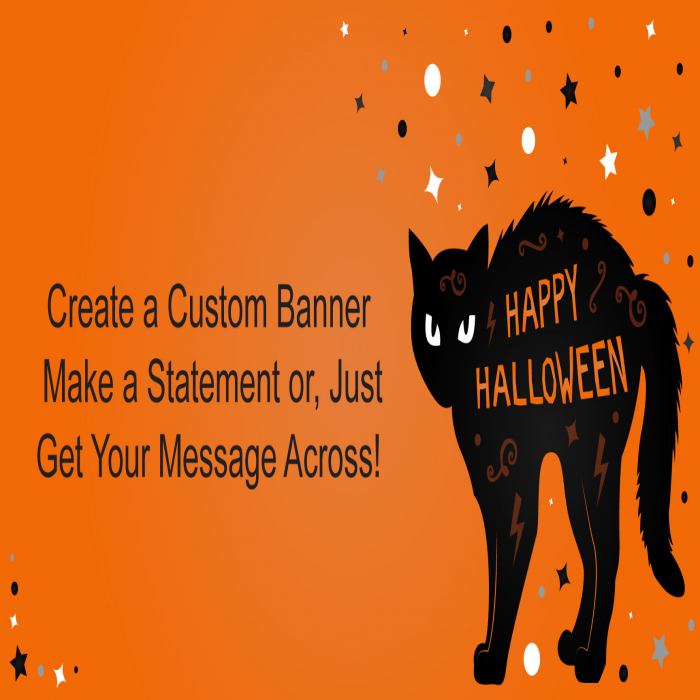 Wicked Witch Cat Custom Banner - 48 x 96 | GlowUniverse.com