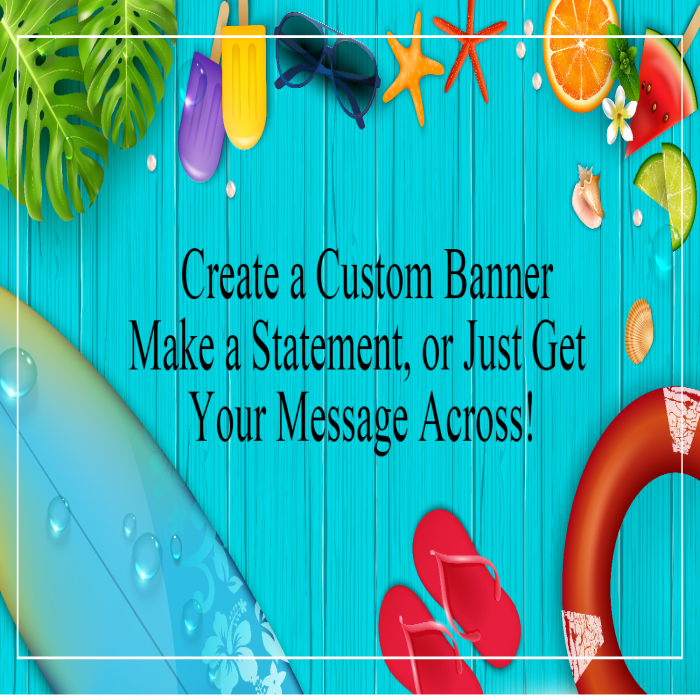Beach Blast Custom Banner - 36 x 72 | GlowUniverse.com